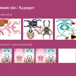 Insects DIY Pop-up Book, Printable Paper Craft, Digital Download, DIY ...