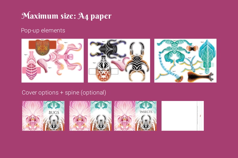 Insects DIY Pop-up Book: Printable Paper Craft Kit (digital Download ...