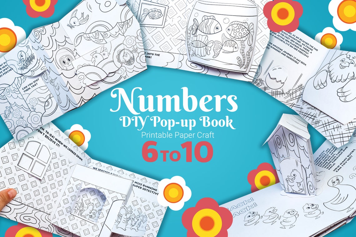 Numbers 6 to 10 Coloring Pop-up Book for Kids Make Your Own - Etsy