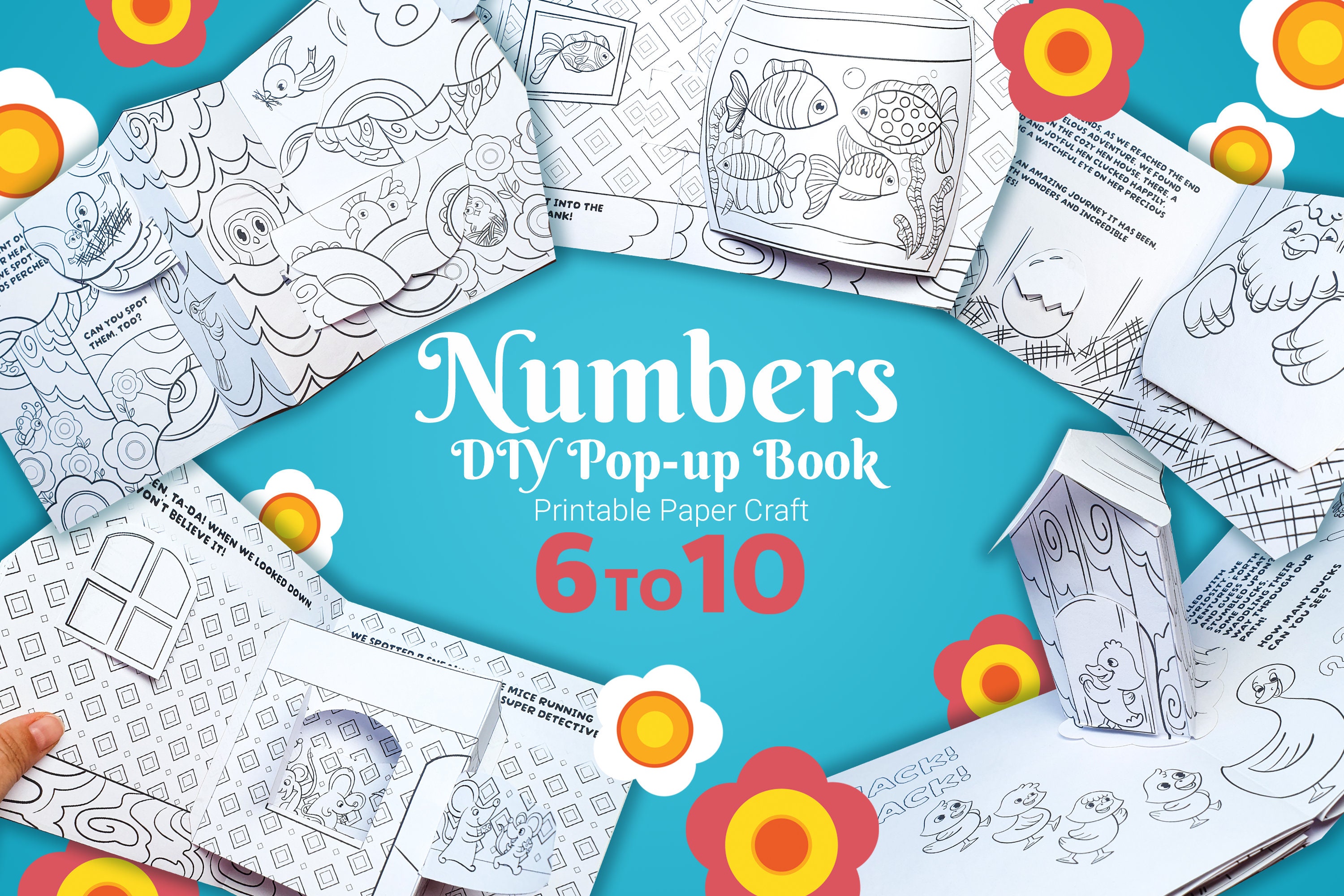 Numbers 6 to 10 Coloring Pop-up Book for Kids Make Your Own - Etsy