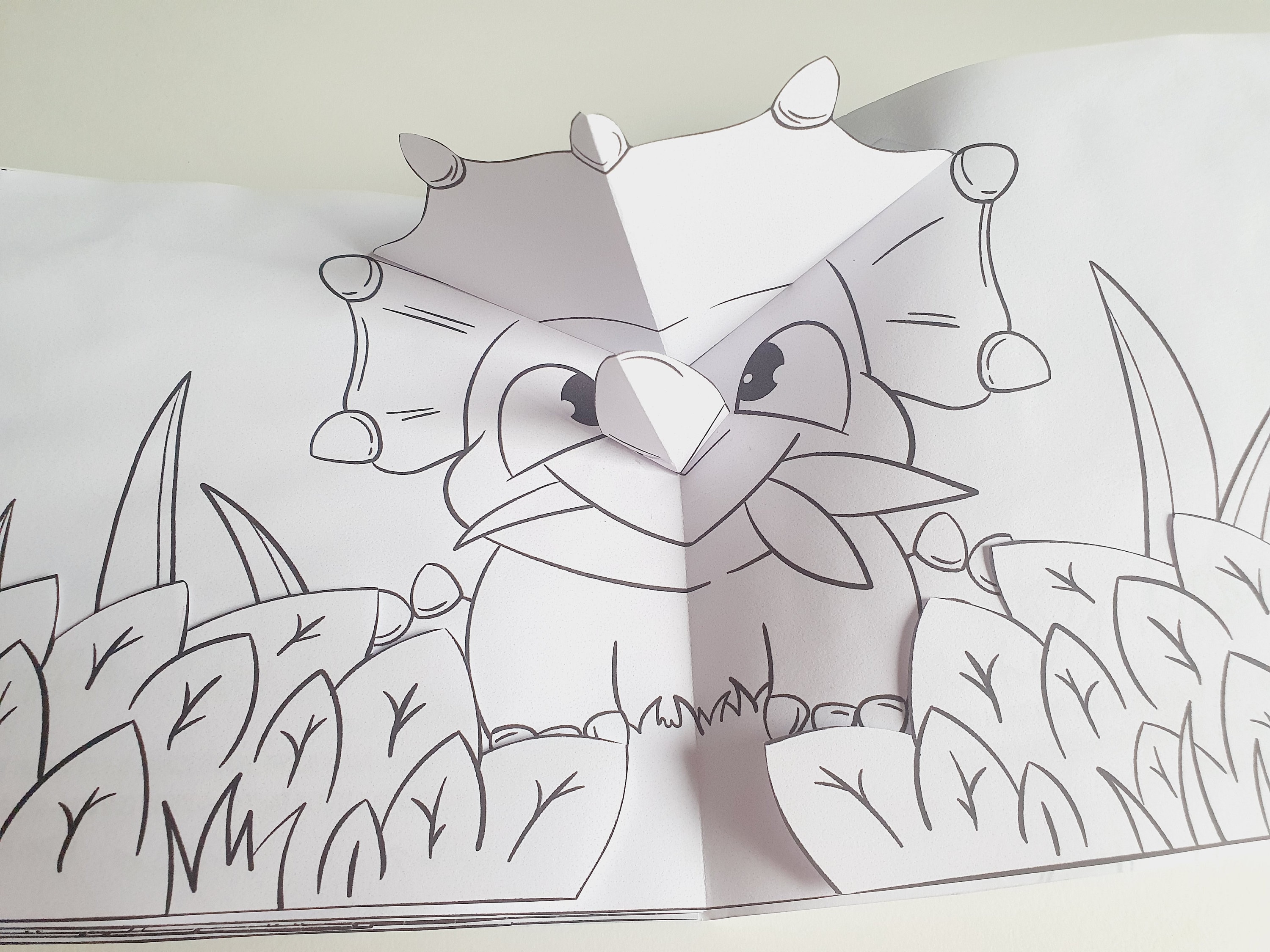 Dinosaur DIY Pop-up Coloring Book: Papercraft Activity (digital ...