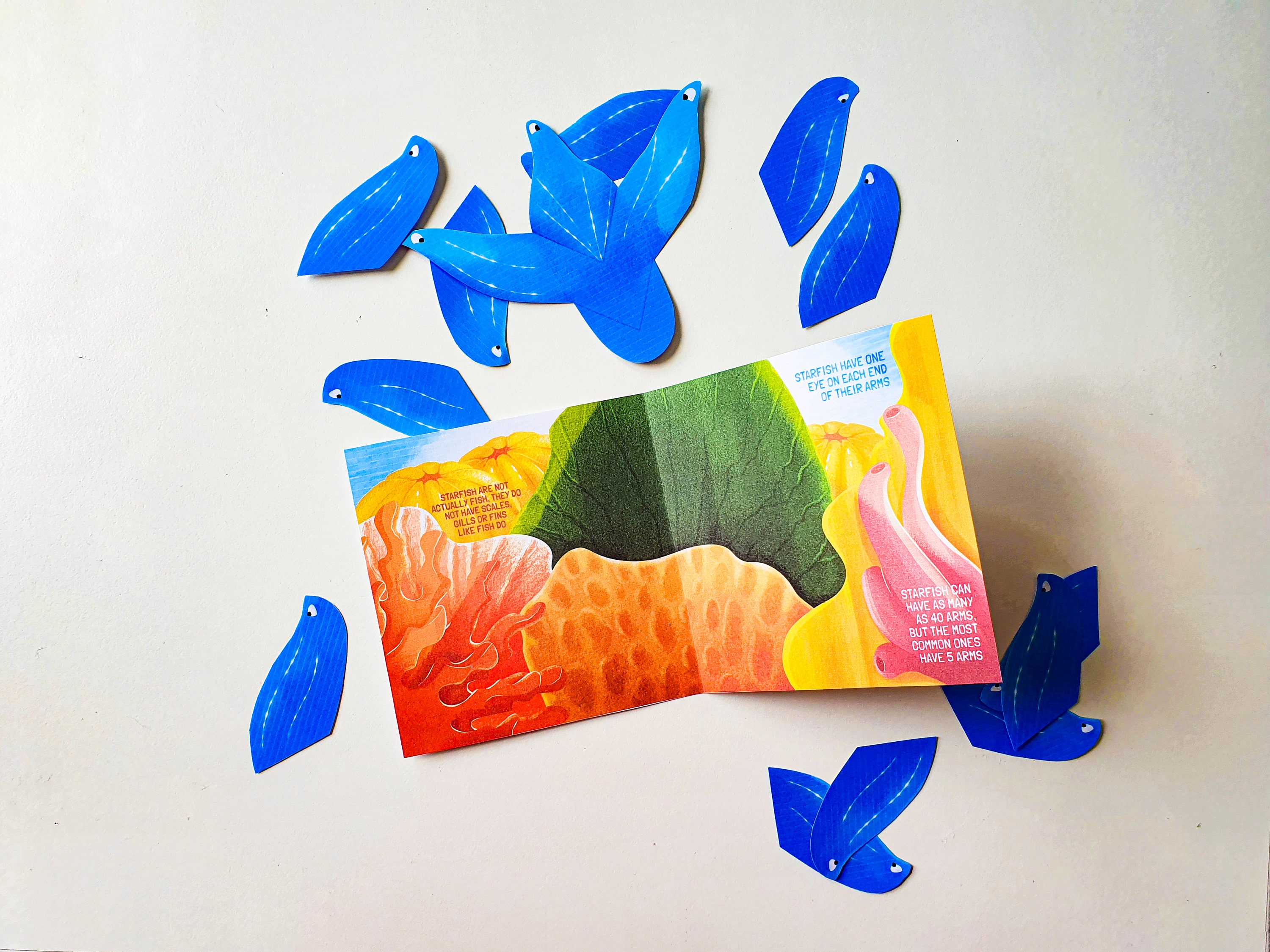 Diy Ocean Animals Popup Book Papercraft for Kids 3d Origami - Etsy