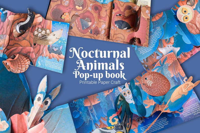 Animals Pop-up Book for Kids, Family Craft Activity, Paper Craft to ...