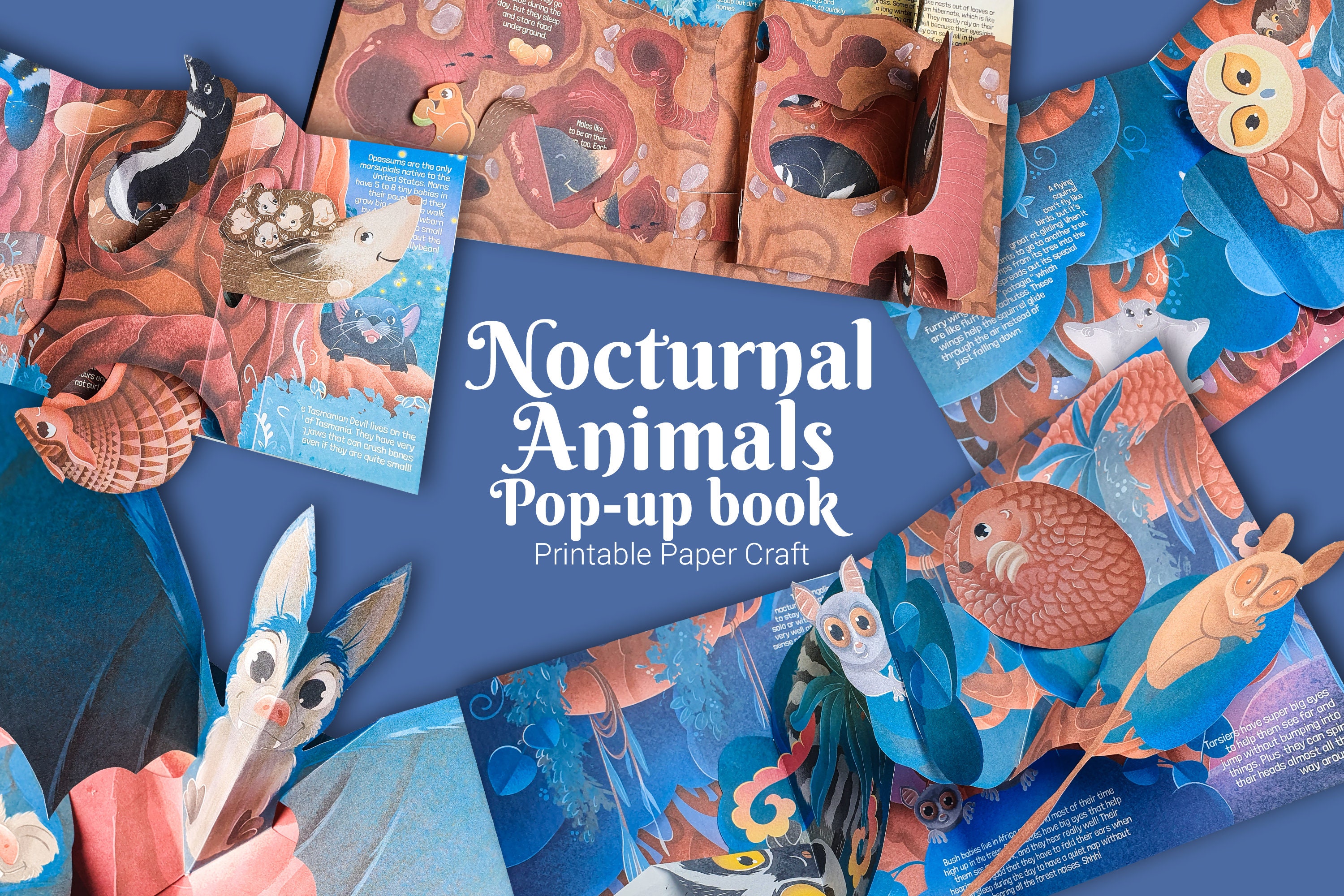 Animals Pop-up Book for Kids, Family Craft Activity, Paper Craft to ...