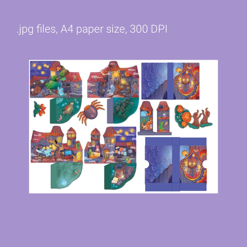 Haunted Castle Cute Miniature, DIY Paper Craft for Adults, Printable ...