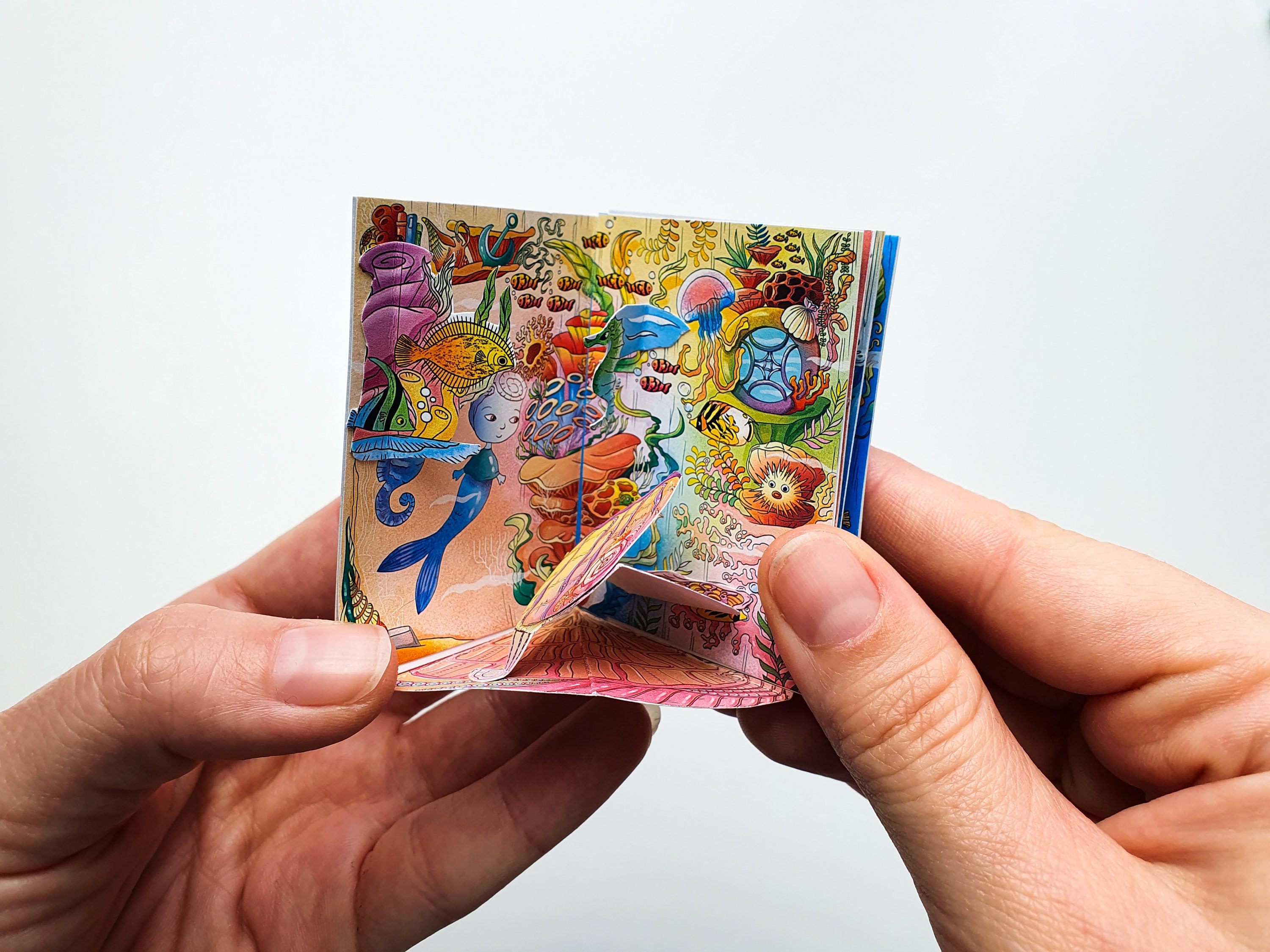 Miniature Ocean Paper House Kit, Printable Template, Mermaids and ...