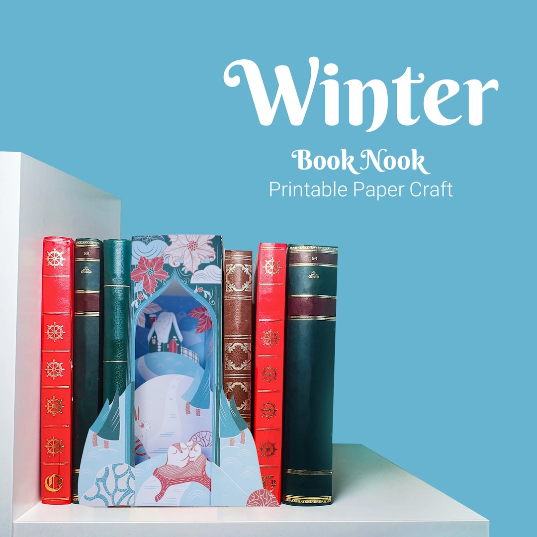 Winter Snowscape Layered Book Nook, Christmas Book Nook Activity ...