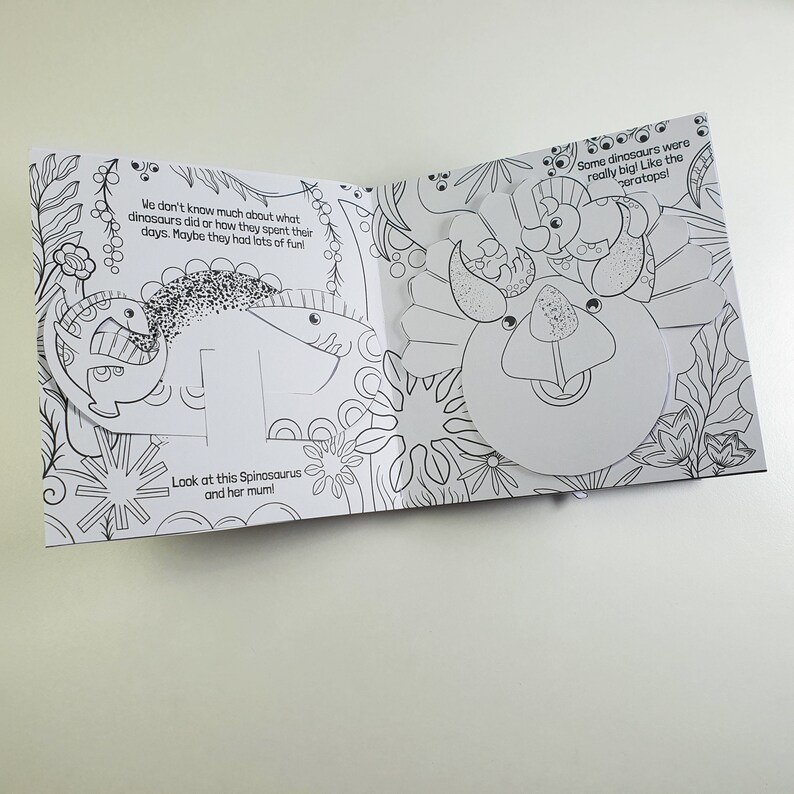 DIY Dinosaur Pop-up Book: Printable Coloring Kit (printable Pattern) - Etsy