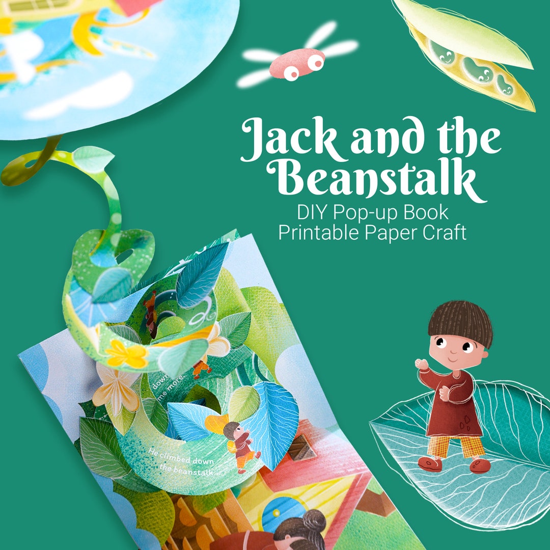 Jack and the Beanstalk DIY Pop up Book for Children, 3D Paper Craft ...