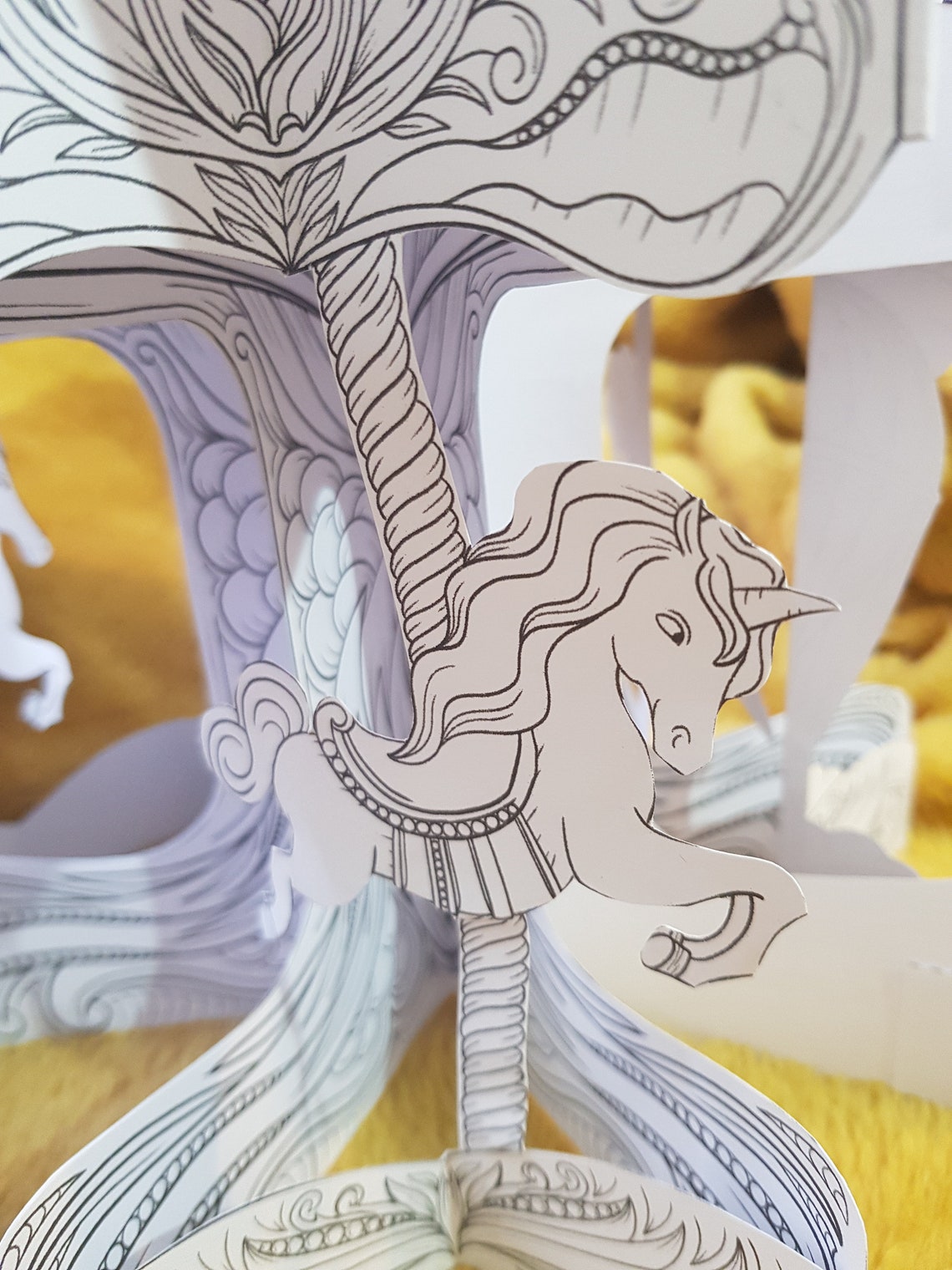 3d Paper Carousel Making Kit Carousel Pop up Card Papercraft - Etsy UK