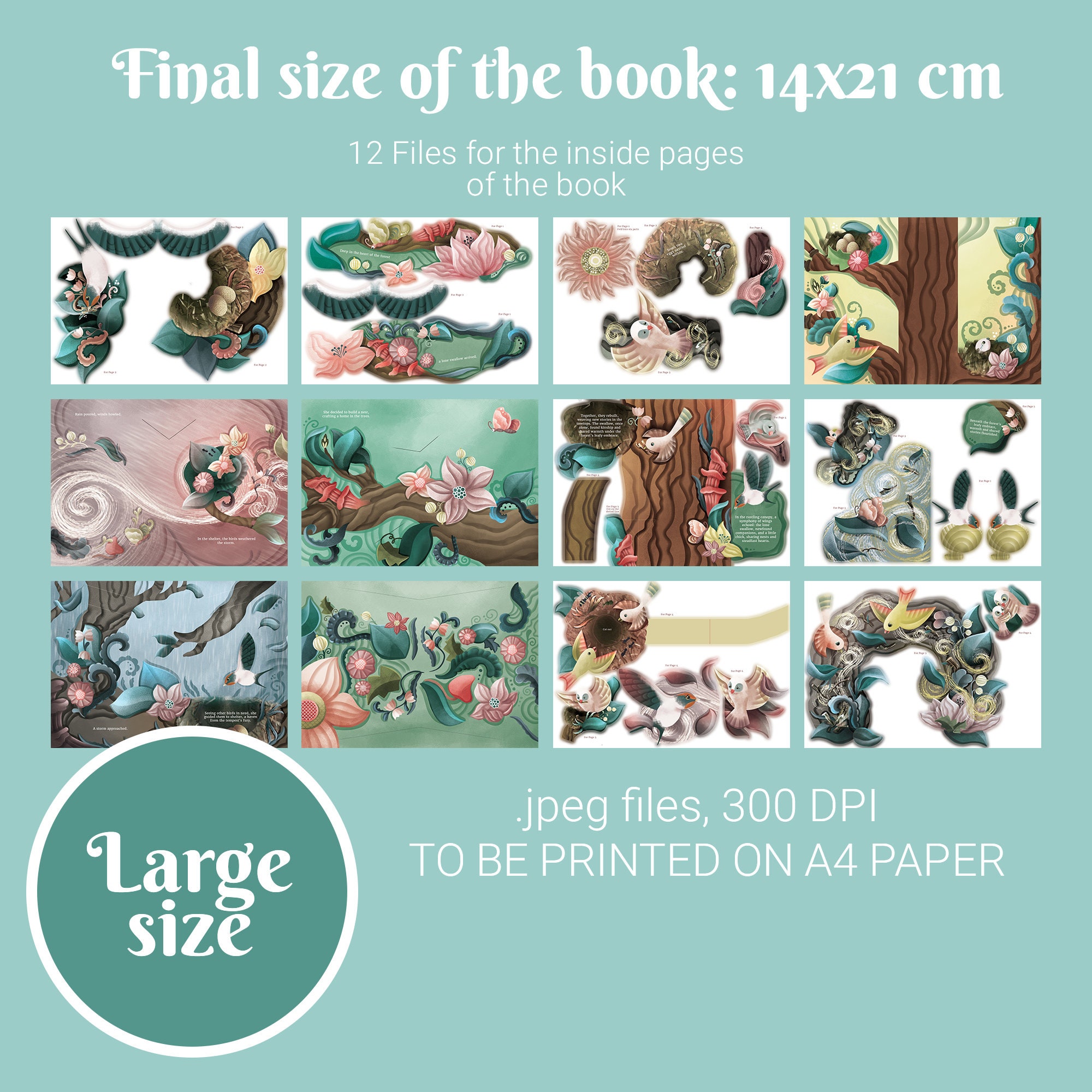 DIY Pop-up Book Kit for Adults, Larger Version, Kindness Book Printable ...