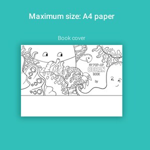 Ocean Animals Coloring Pop-up Book Kit: Origami Papercraft (digital ...