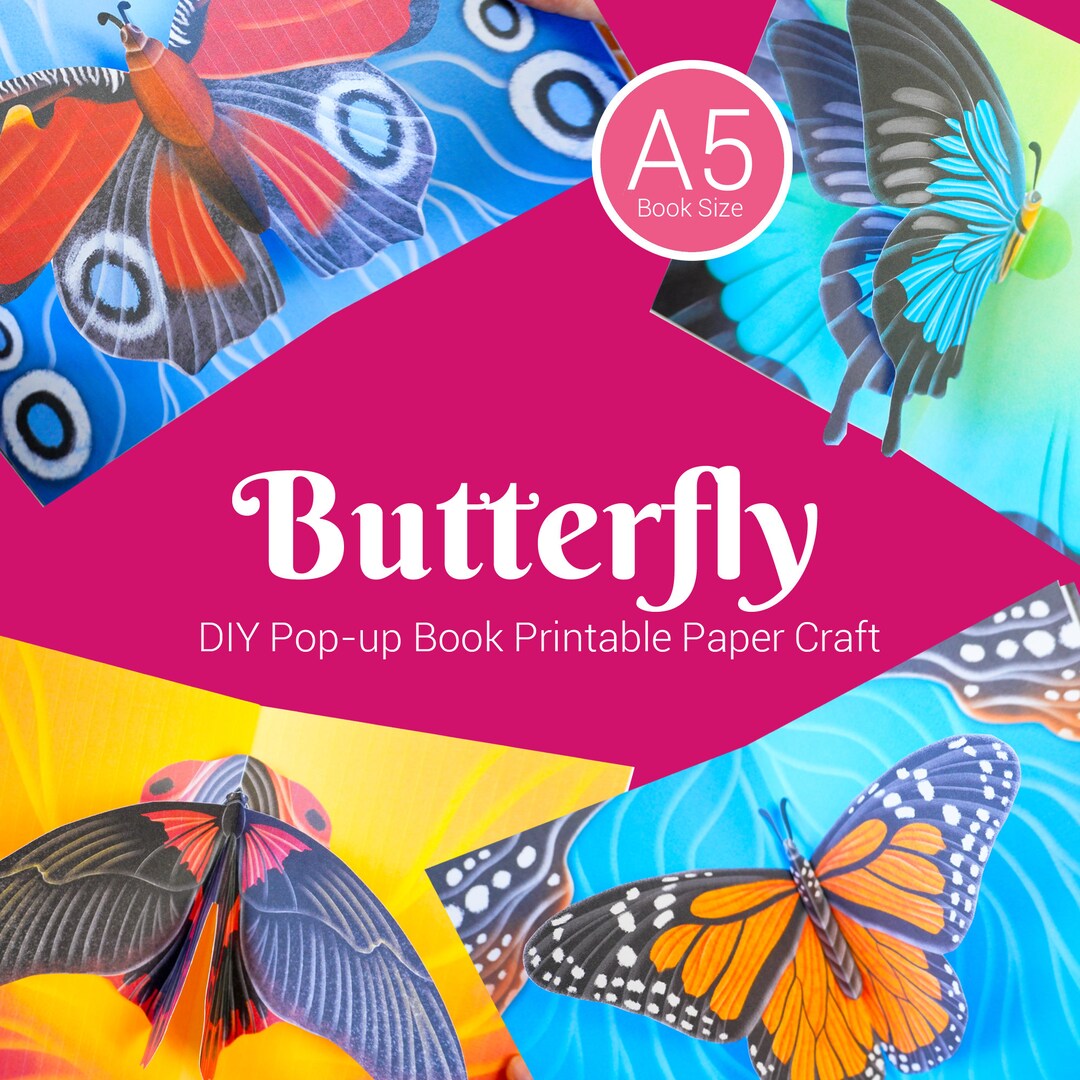 Butterfly DIY Pop-up Book: Paper Craft Kit (digital Download) - Etsy