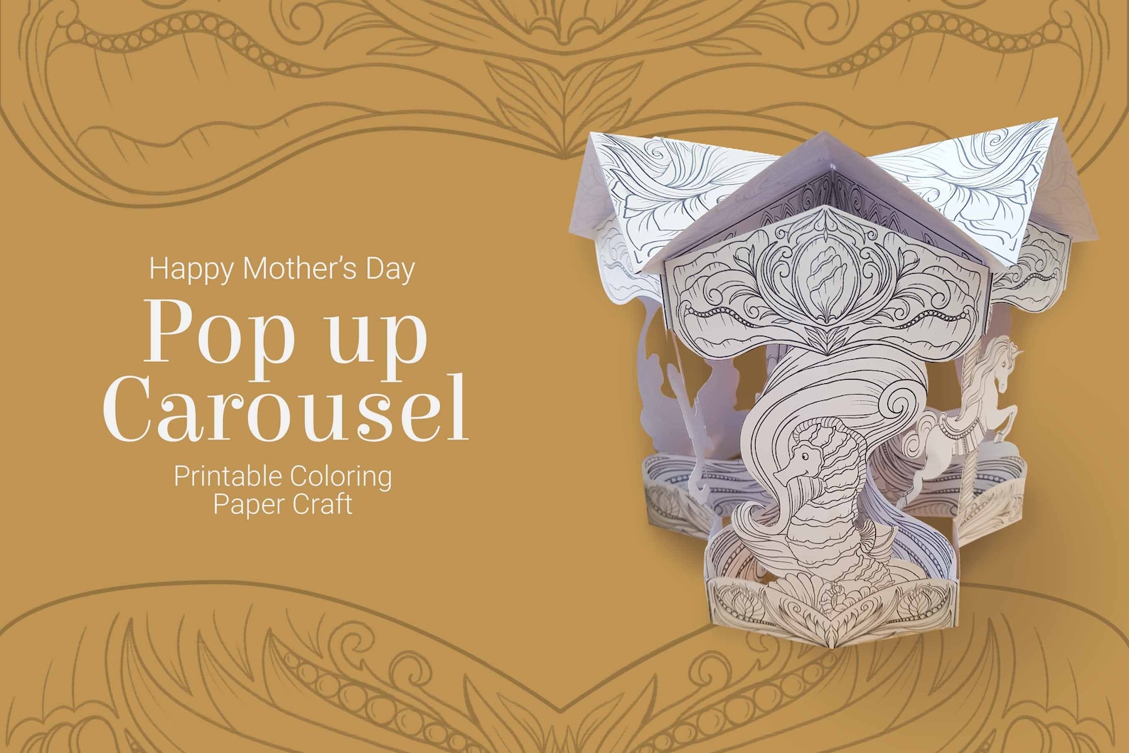 3d Paper Carousel Making Kit Carousel Pop up Card Papercraft - Etsy