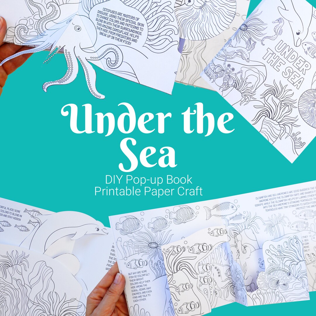 DIY Under the Sea Pop-up Book: Printable Kids Craft (digital Download ...