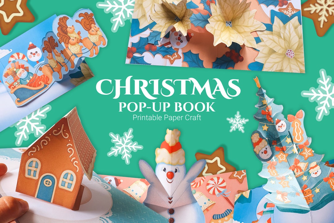 Christmas DIY Pop-up Book Kit, Winter Paper Craft, Fun 3d Origami ...