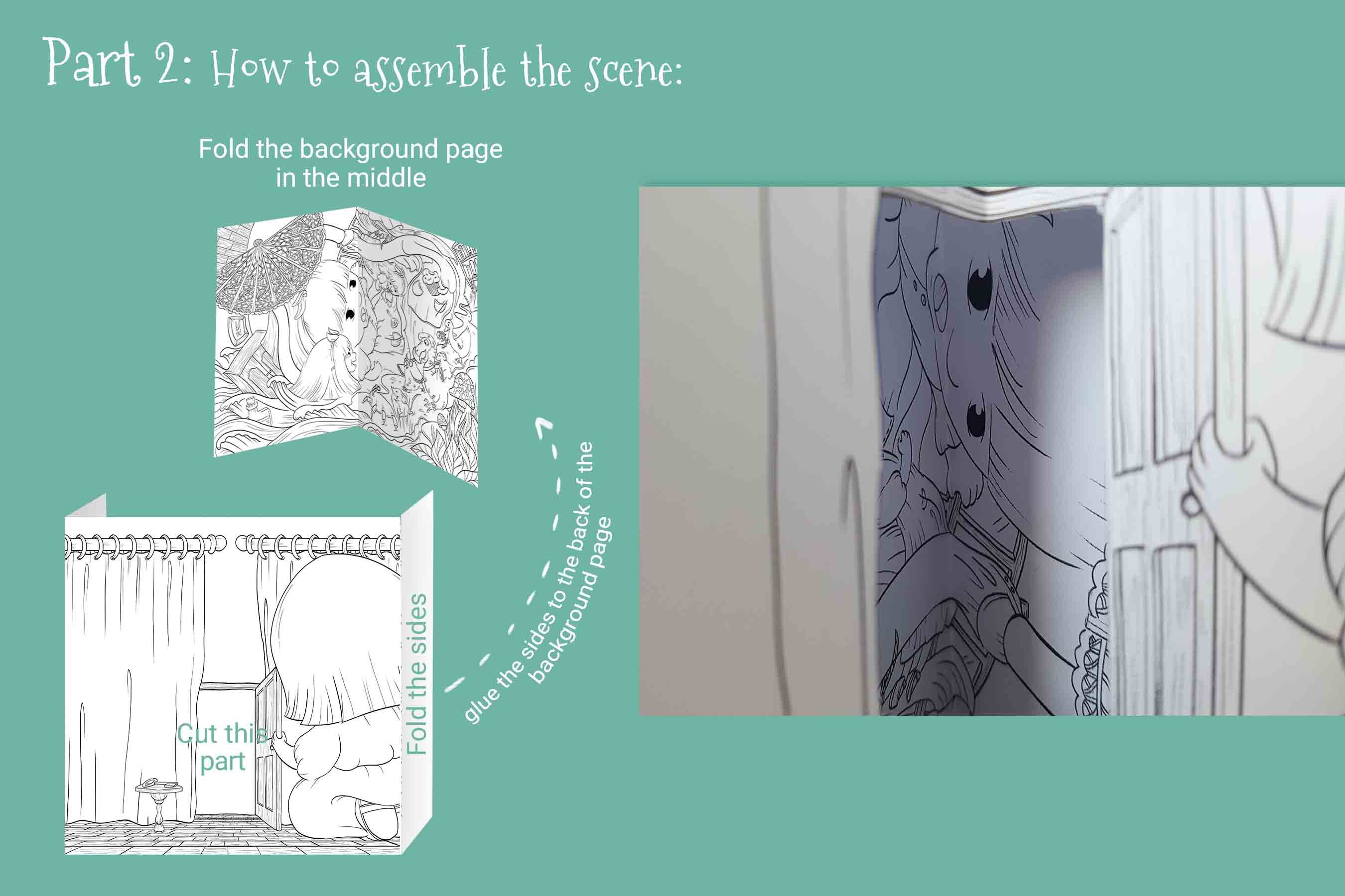 Alice in Wonderland Diy Pop up Book Project and Coloring Pages - Etsy