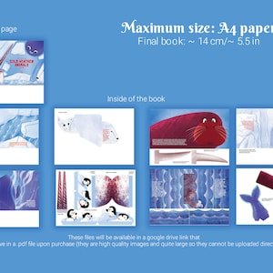 Winter Animals 3d Diy Pop-up Book for Kids, Learn Cold Climate Animals ...