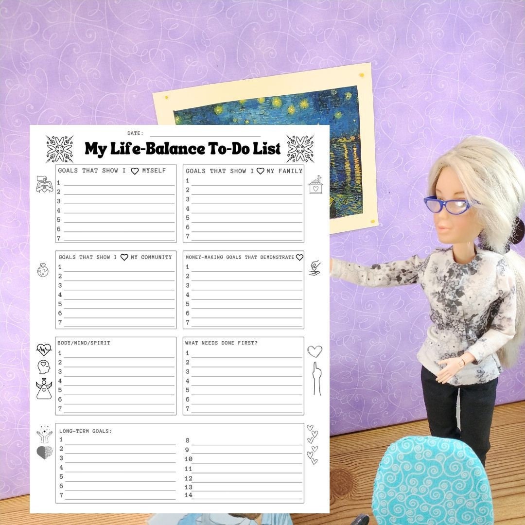 Life Balance To-do List With Idea Generator - Etsy