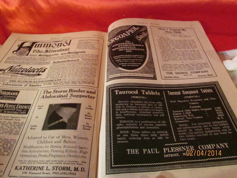 1921 Medical Record A Weekly Journal of Medicine & Surgery William Wood ...