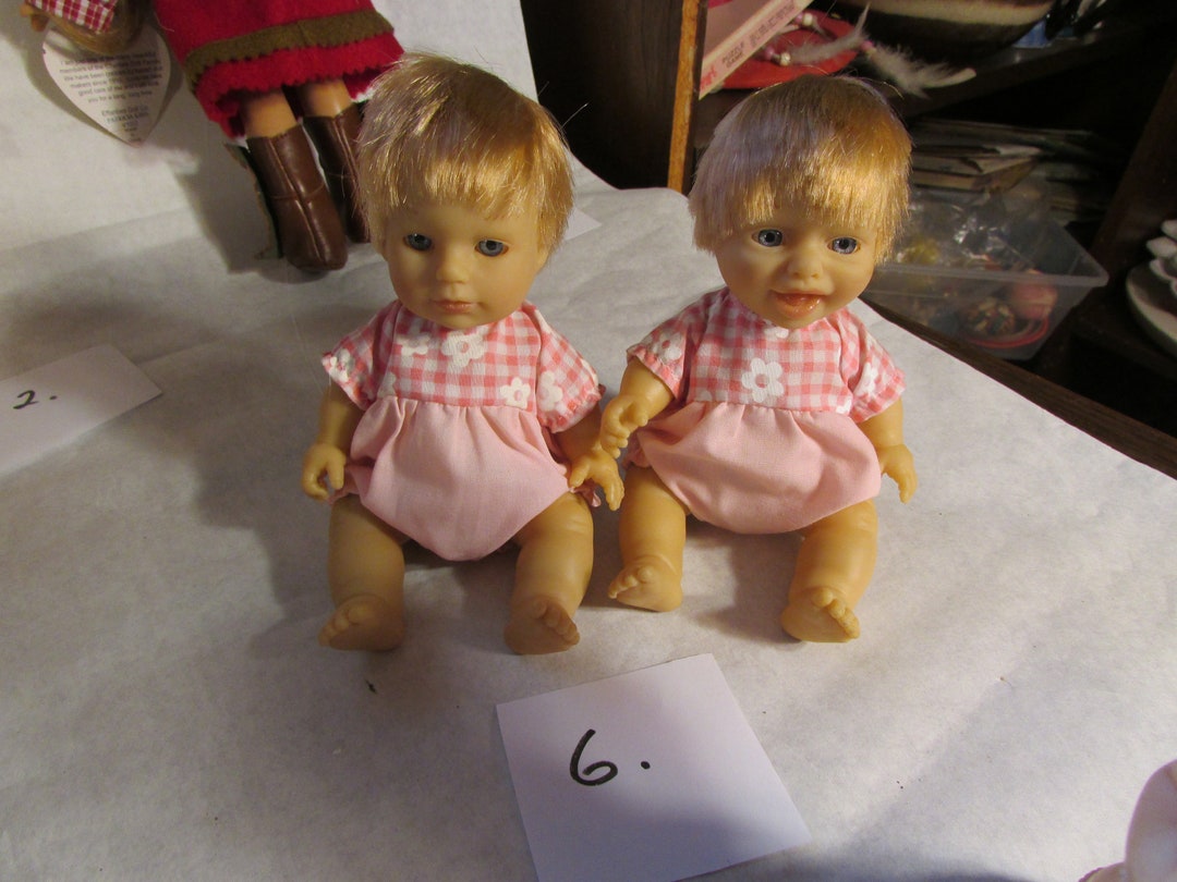 2 Vintage Little Twins 7" Bendable Dolls - Etsy