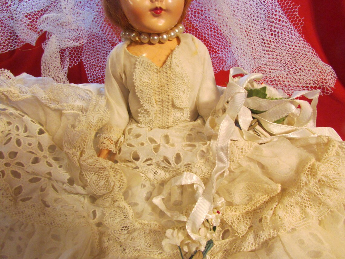 Vintage 1950's Bride Doll 10 Bridal Shower Bride Doll for Centerpiece ...