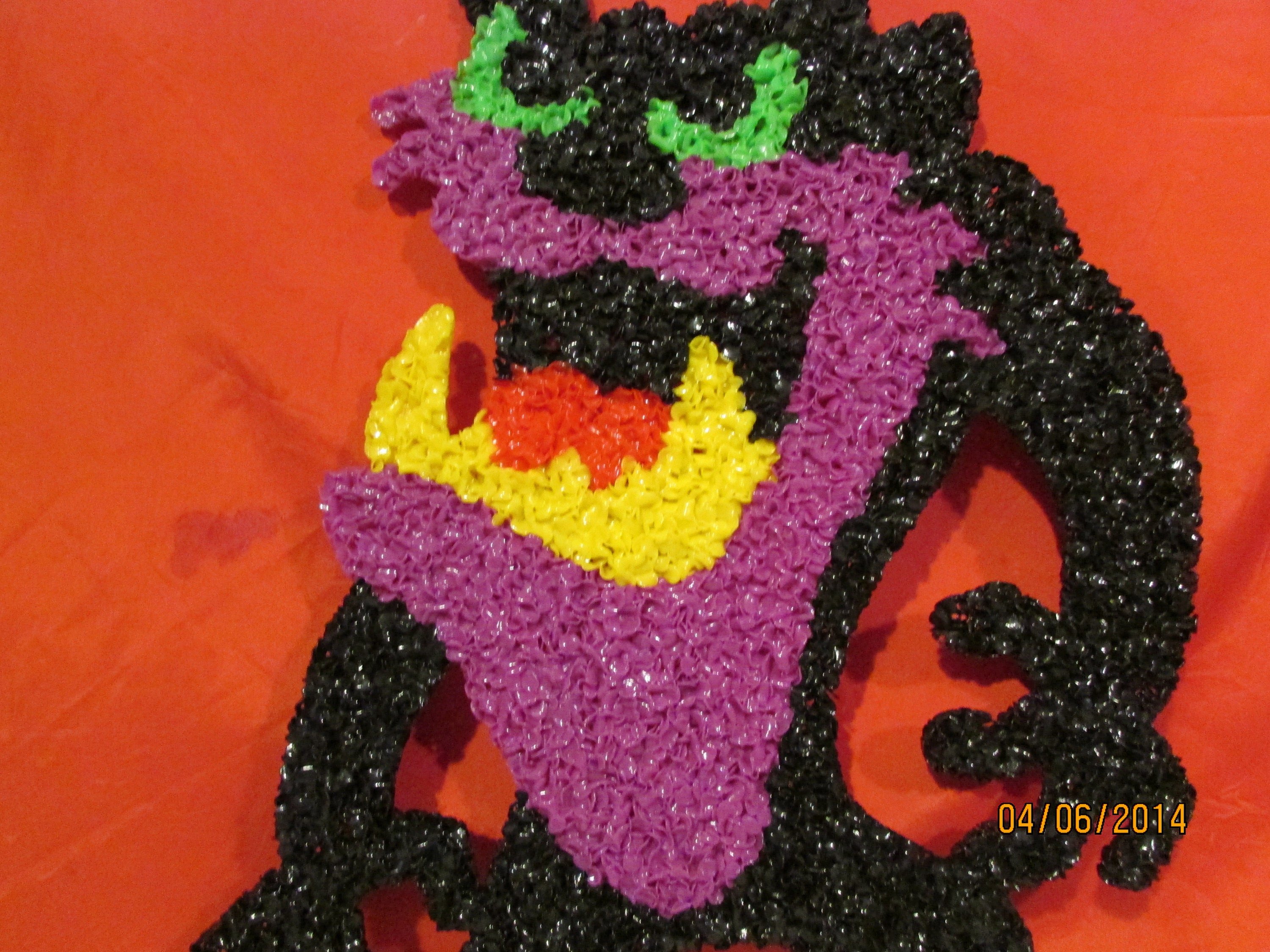 Vintage Popcorn Tasmanian Devil Melted Plastic Wall Decorations 1970's ...