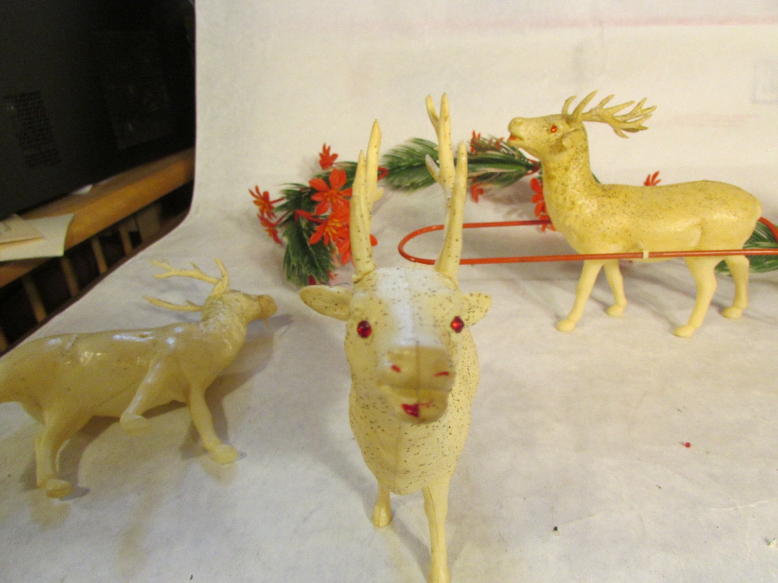 Celluloid Christmas Santa Claus & Sleigh Reindeer Team Japan 1920's - Etsy