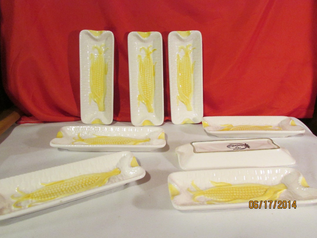7 Vintage Shafford Corn Boat Holders - Etsy