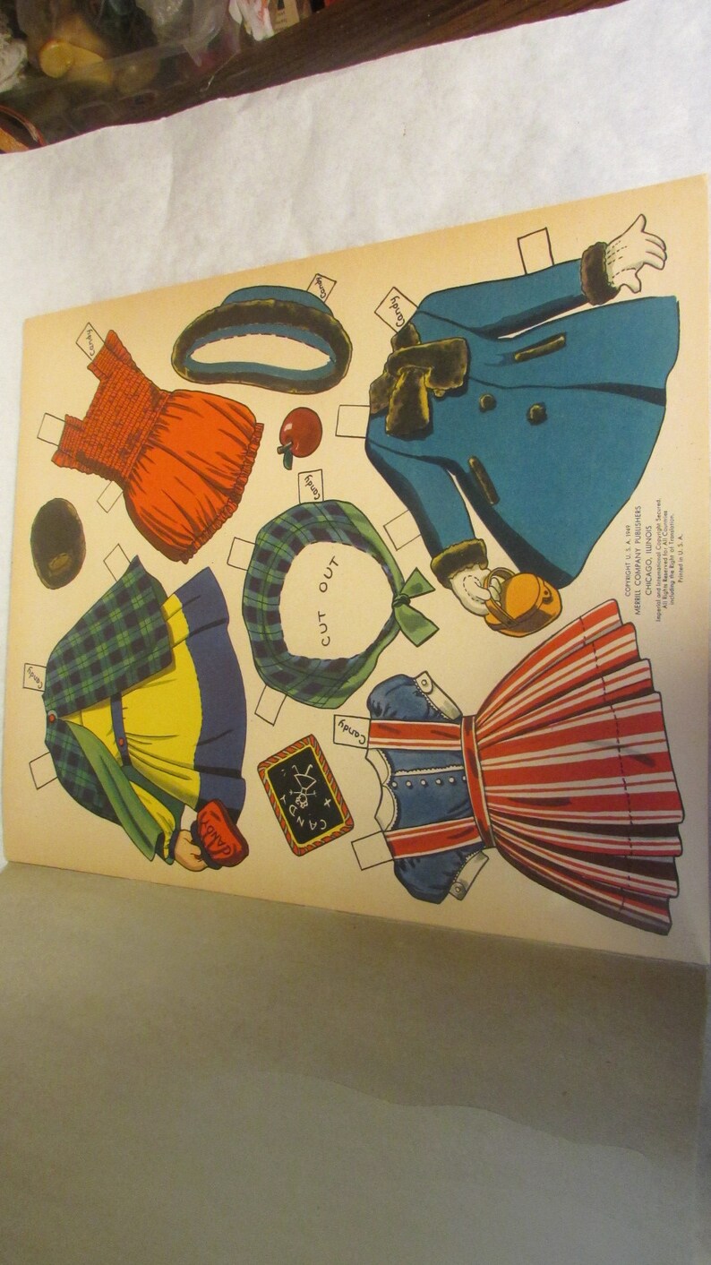 Original 1944 Big N Easy Dolls N Clothes Candy & Sandy Paper Cut Out ...
