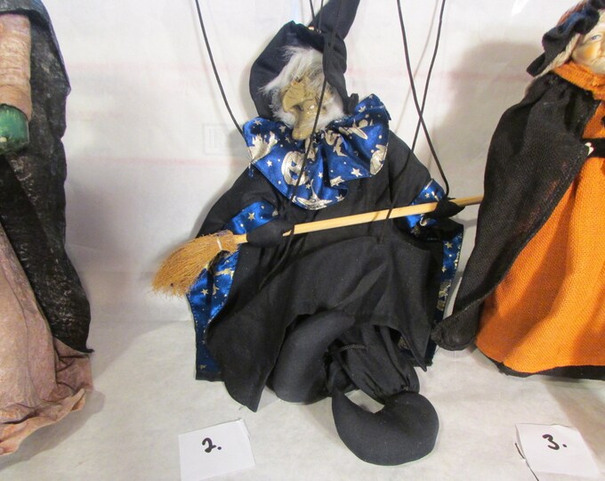 Green Witch Halloween Puppet - Etsy