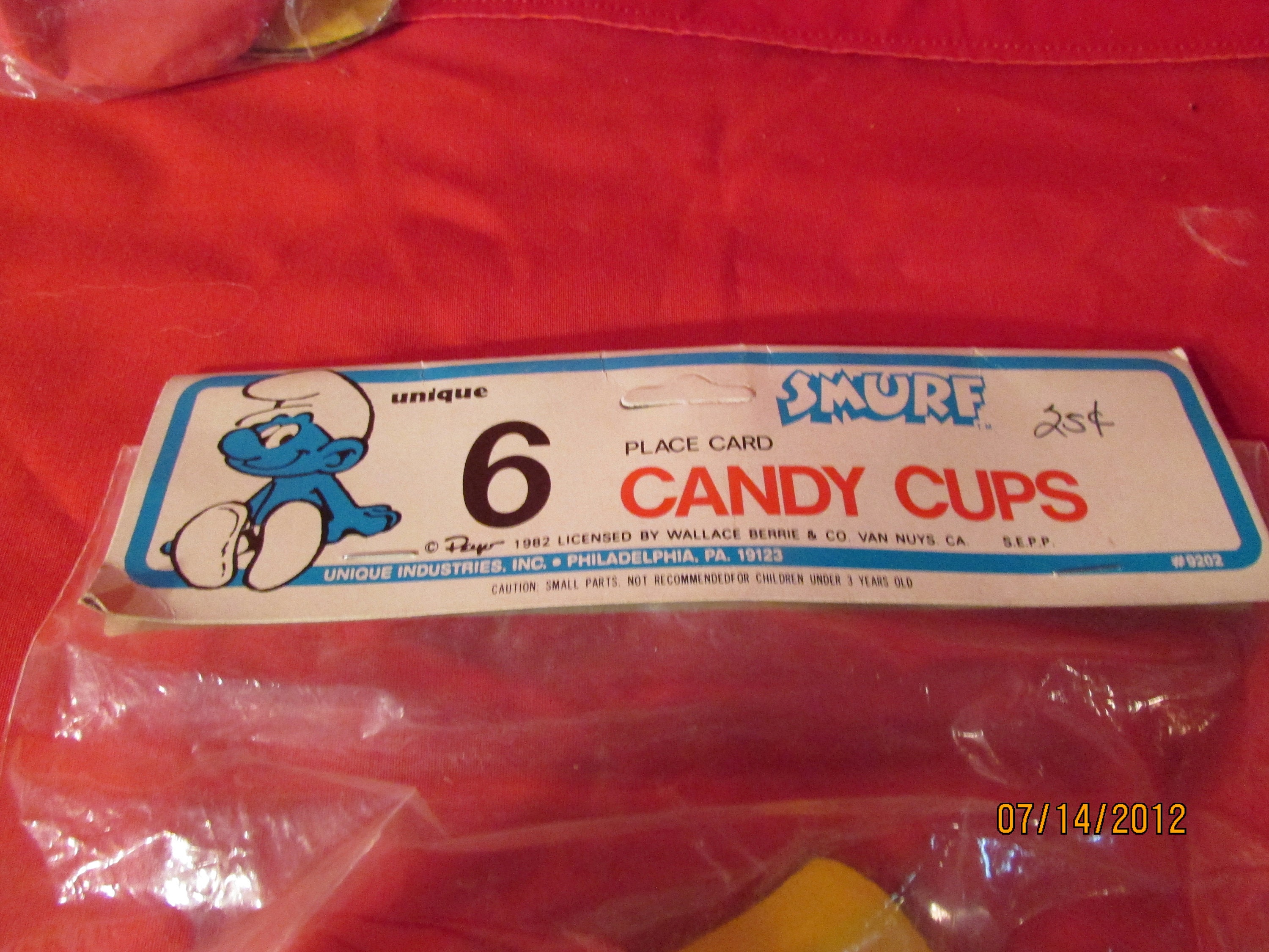 2 Packages of Vintage Smurf Candy Cups Party Supplies for A Smurf Party ...