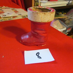 3 Vintage Paper Mache Santa Christmas Boots Candy Holder 3 1/2" - Etsy