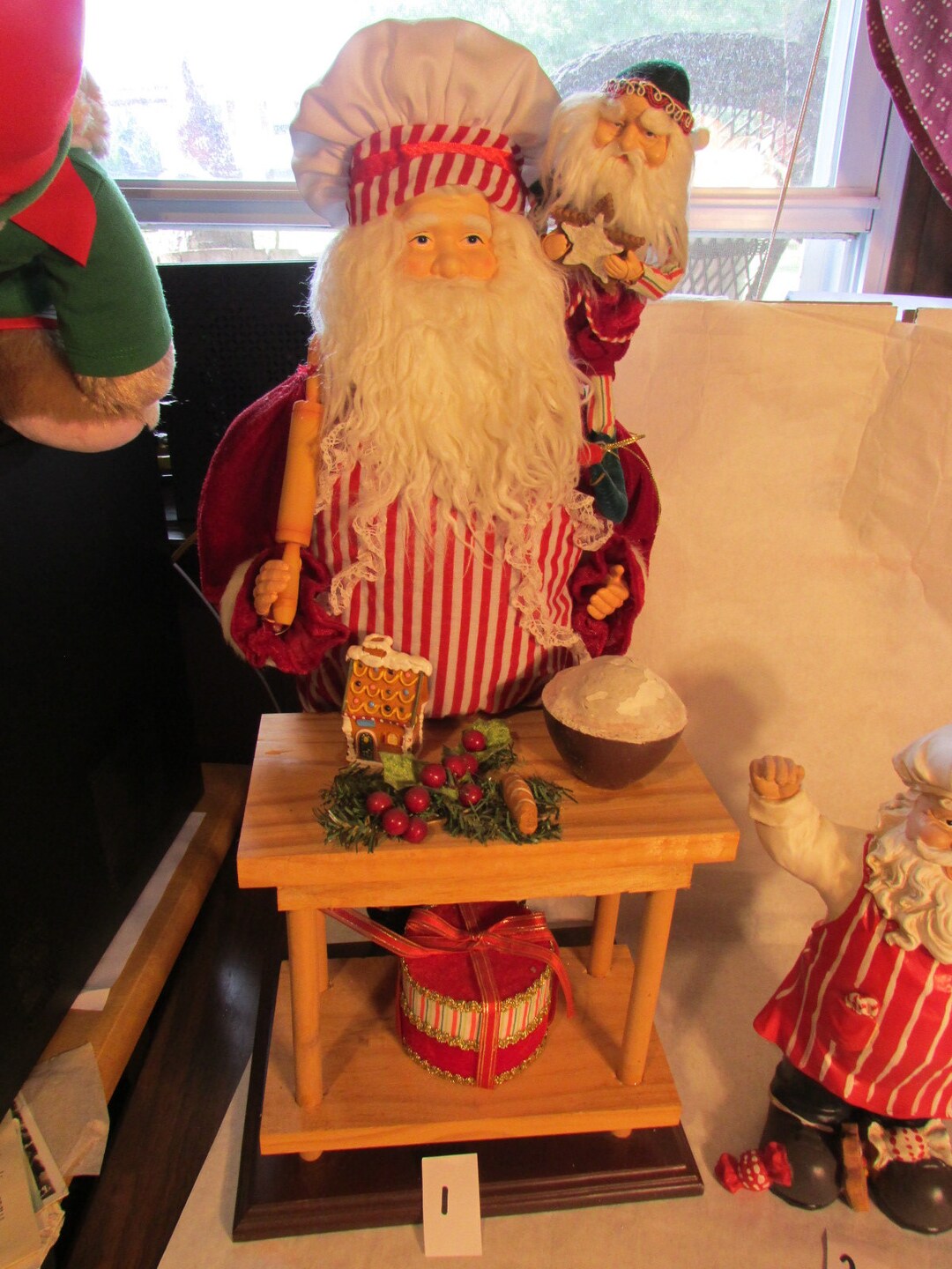 Large 24" Stand up Baking Santa Claus Christmas Figurine - Etsy