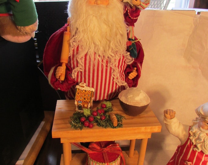 Large 24" Stand up Baking Santa Claus Christmas Figurine - Etsy