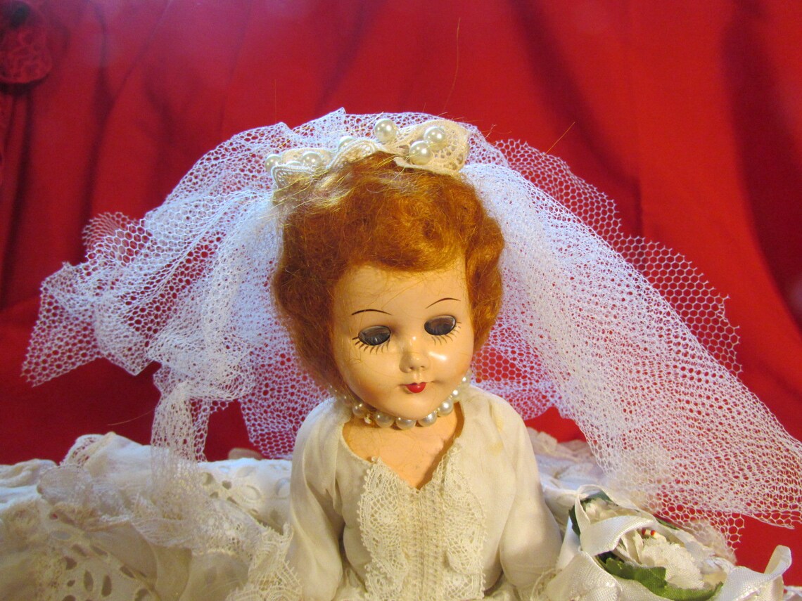 Vintage 1950's Bride Doll 10 Bridal Shower Bride Doll for Centerpiece ...