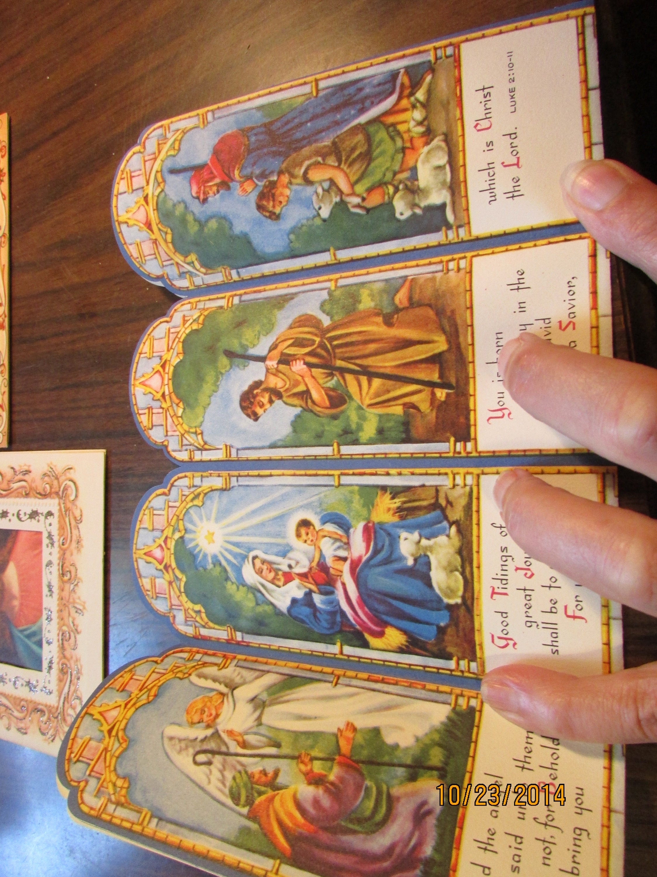 10 Vintage Religious Christmas Cards With Envelopes Fantastic Graphics ...