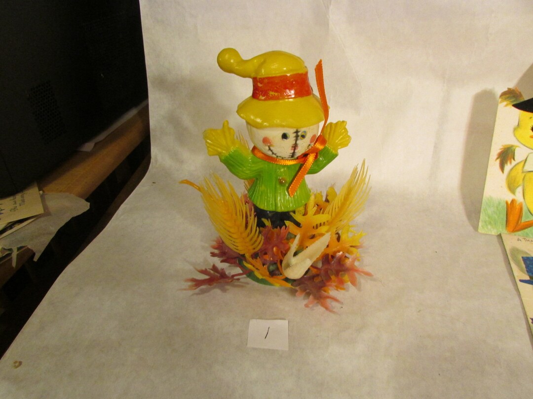 Vintage Thanksgiving Scarecrow Plastic Centerpiece 7" - Etsy