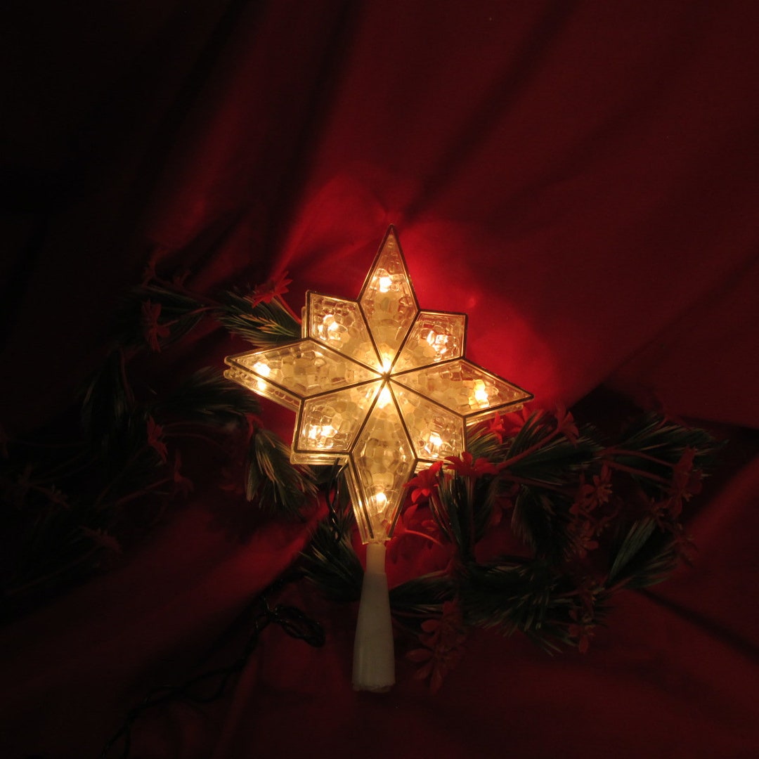 All White Christmas Star Tree Topper 8 - Etsy