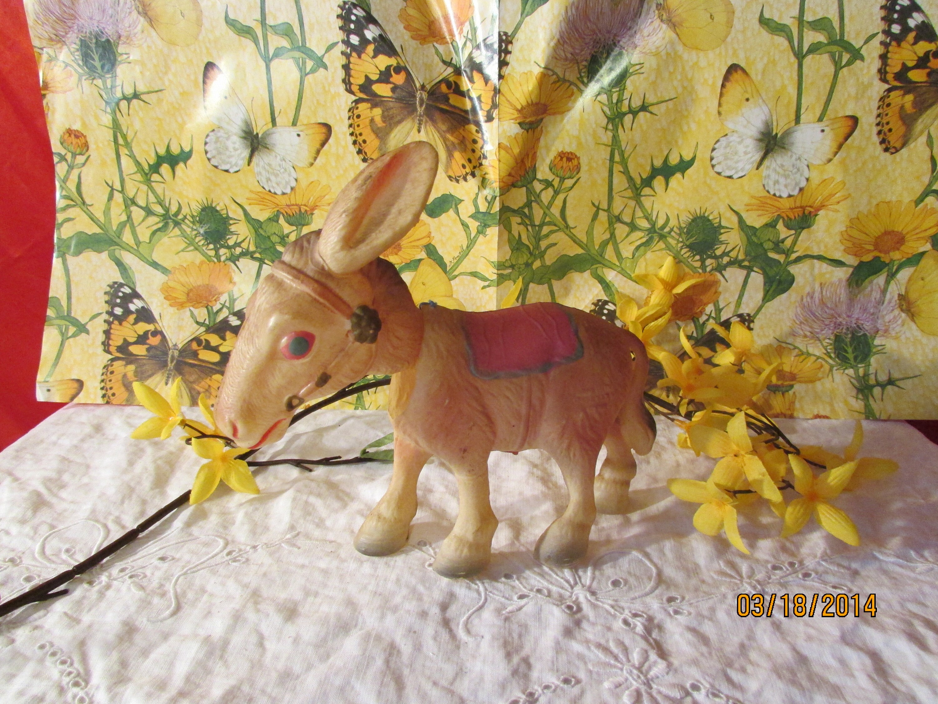 Antique Celluloid Donkey Nodder Bobble Head Donkey Occupied Japan 1940 ...