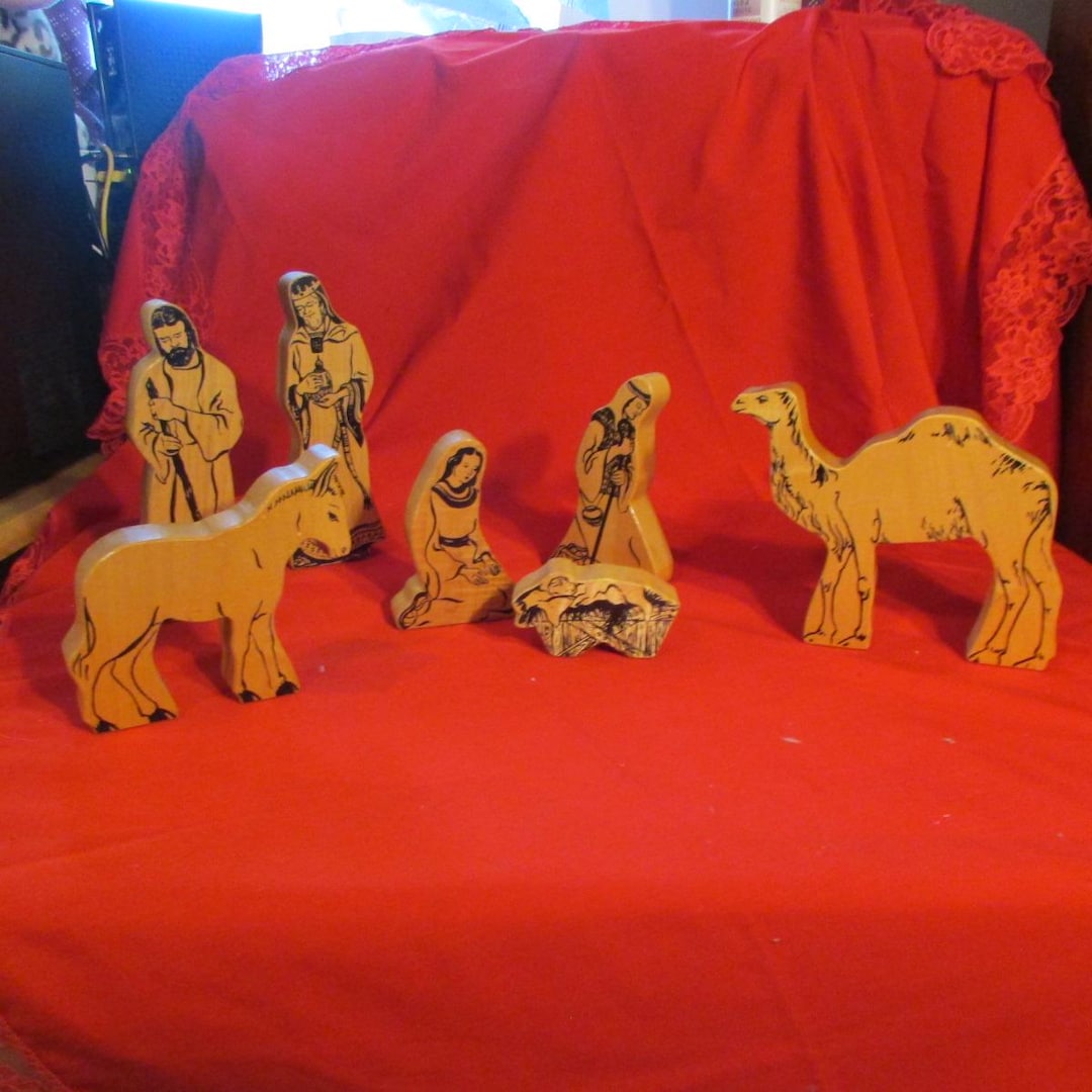 Vintage Solid Wood Christmas Nativity Missing A Wise Man or Joseph - Etsy
