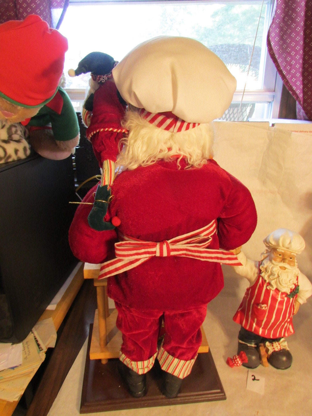 Large 24 Stand up Baking Santa Claus Christmas Figurine - Etsy