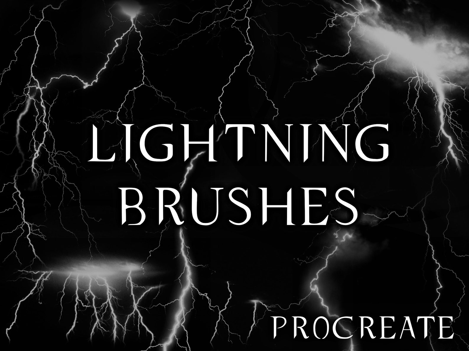Lightning Brushes Procreate | Etsy
