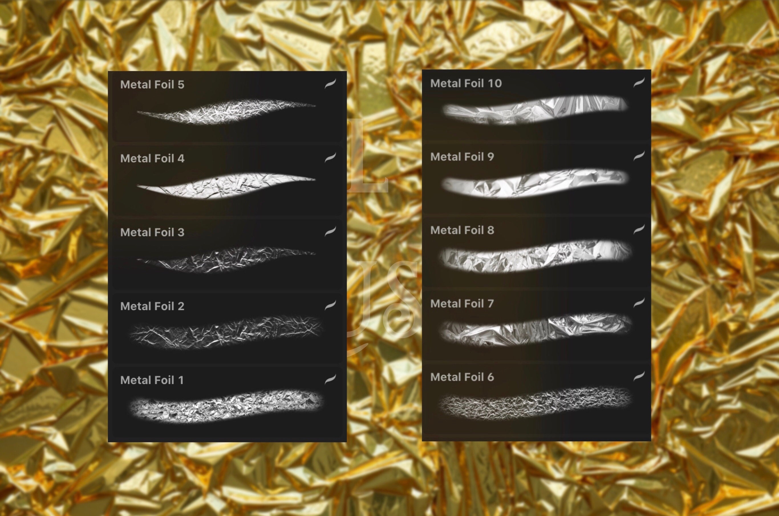 Metal Foil Brushes Procreate - Etsy