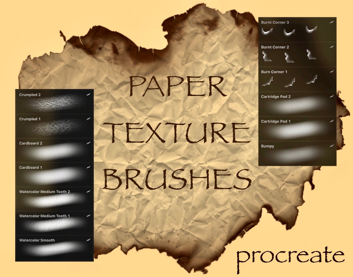 Paper Texture Brushes Procreate | Etsy