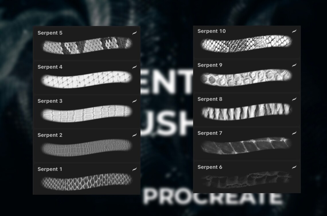 Serpent Skin Brushes Procreate - Etsy