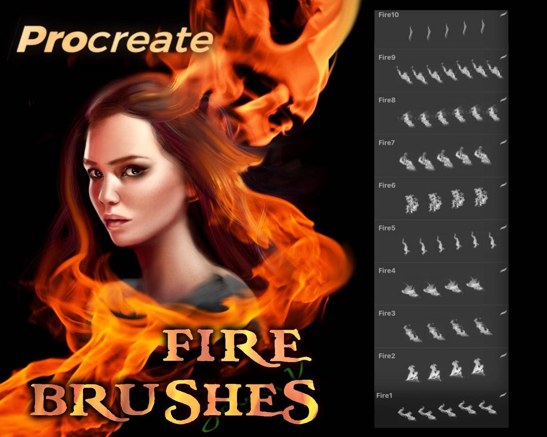 Fire and Flames Brushes Procreate - Etsy