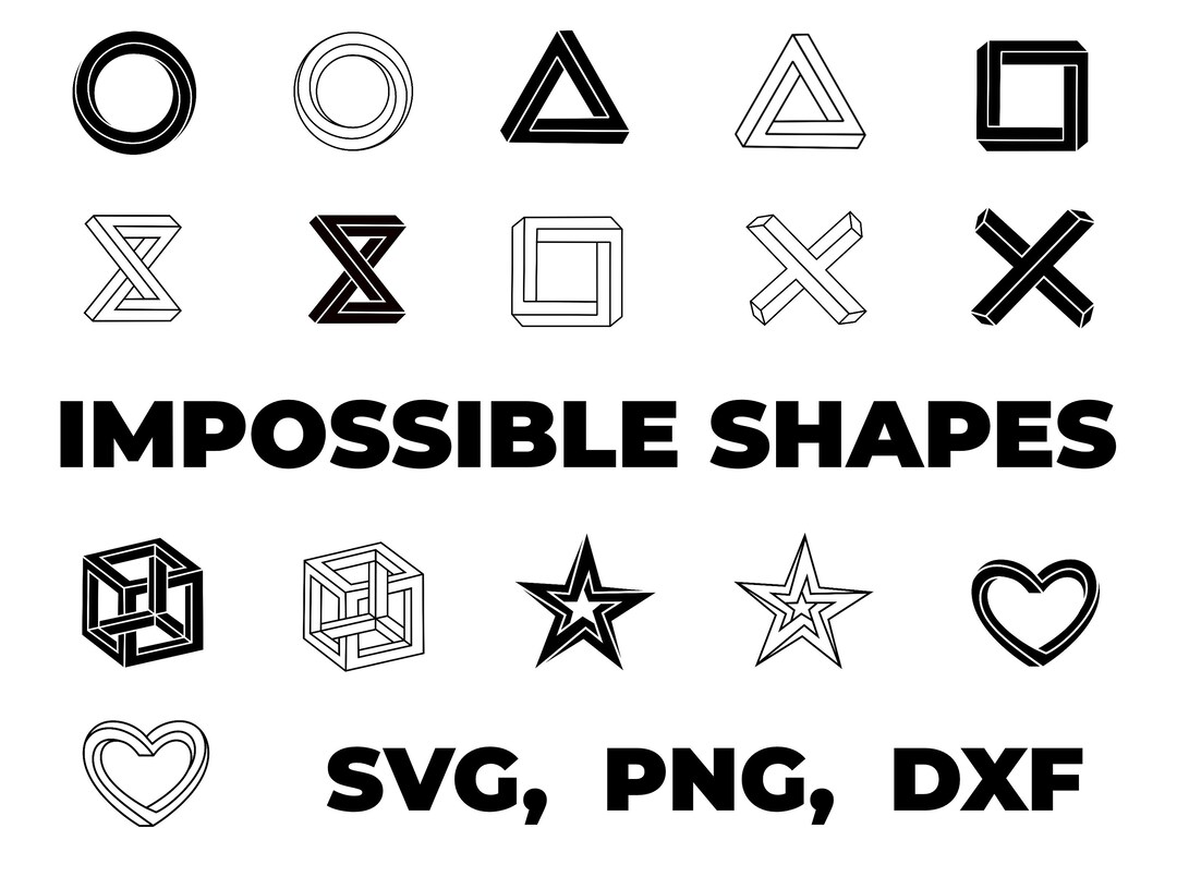 Impossible Shapes Svg, Png, Dxf - Etsy