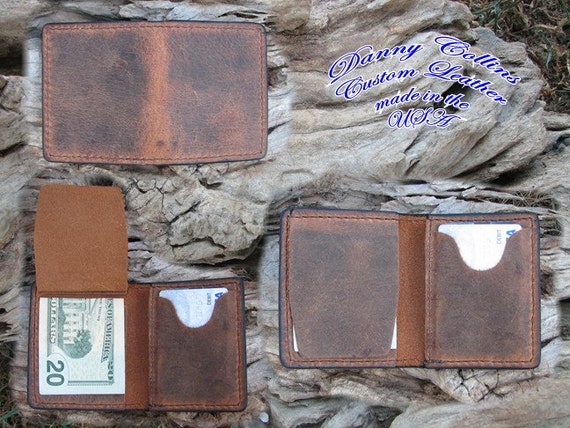 Buffalo Leather Hideaway Wallet | Etsy