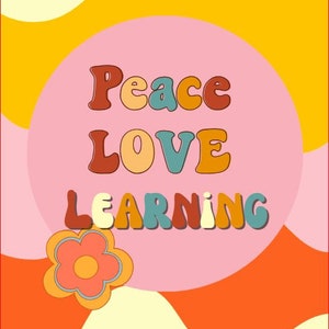 Groovy Retro Classroom Posters - Etsy